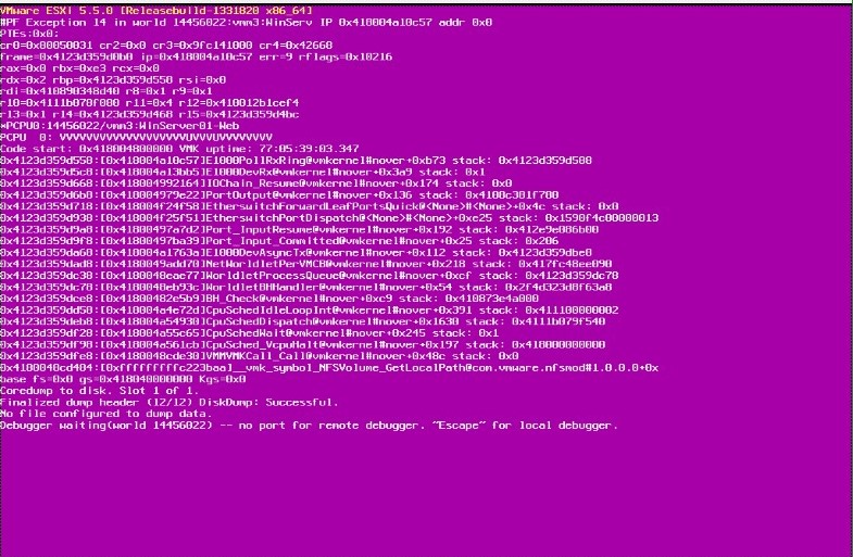 Esxi Purple Screen Hatası – Zafer Melih UNUTMAZ